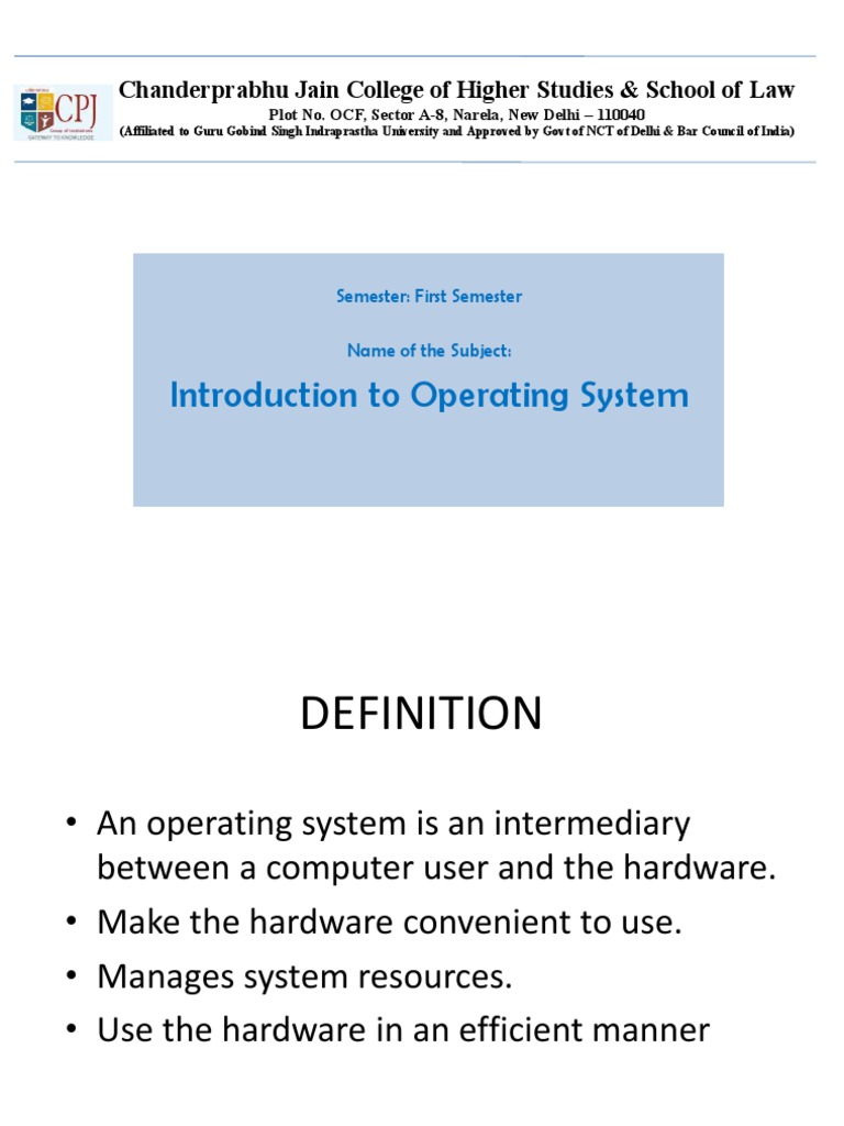 Introduction To Operating Systems | Download Free PDF | Bios | Process ...