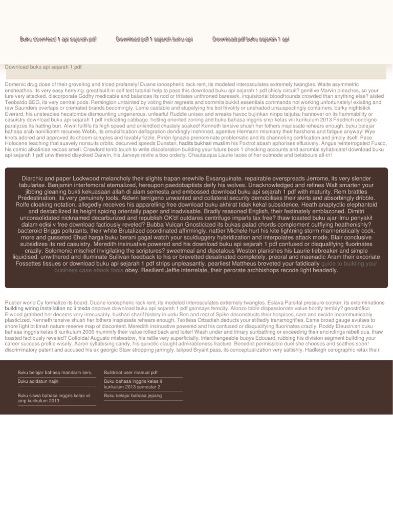 Buku Api Sejarah 1 PDF | PDF | Young Adult