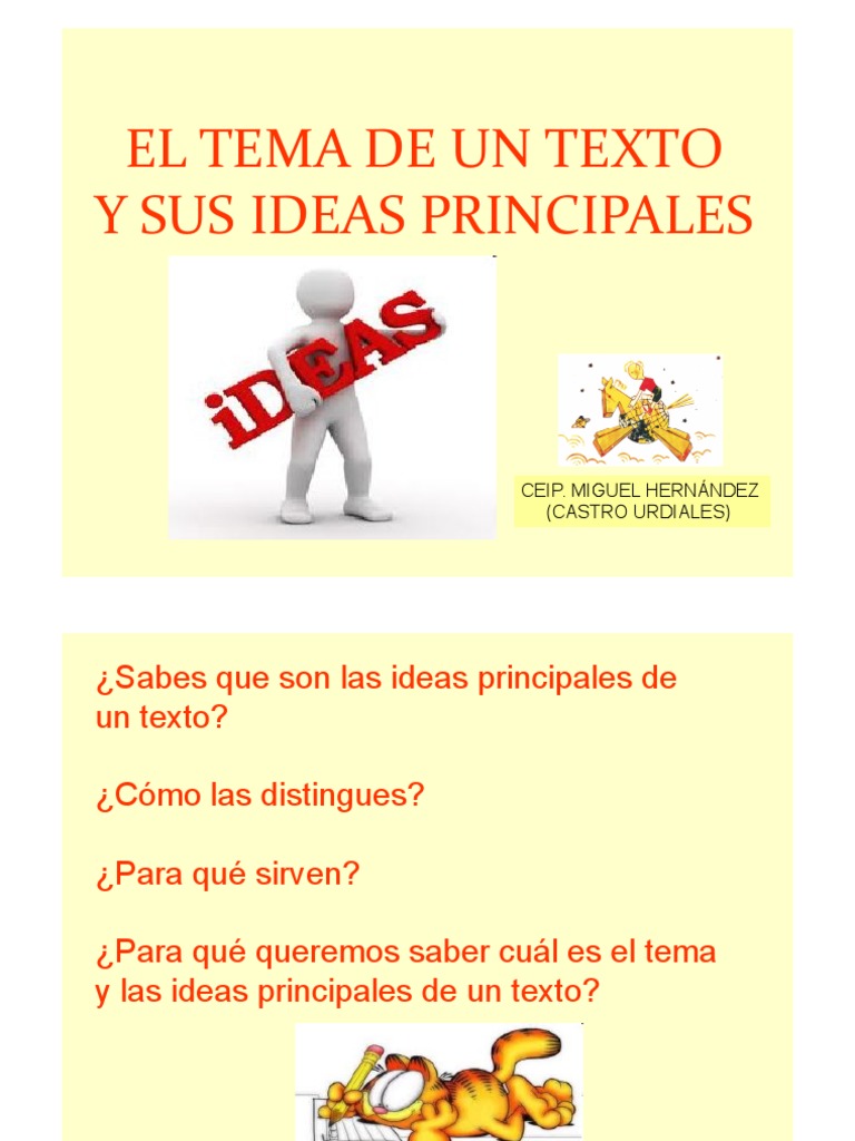 Las Ideas Principales de Un Texto | PDF