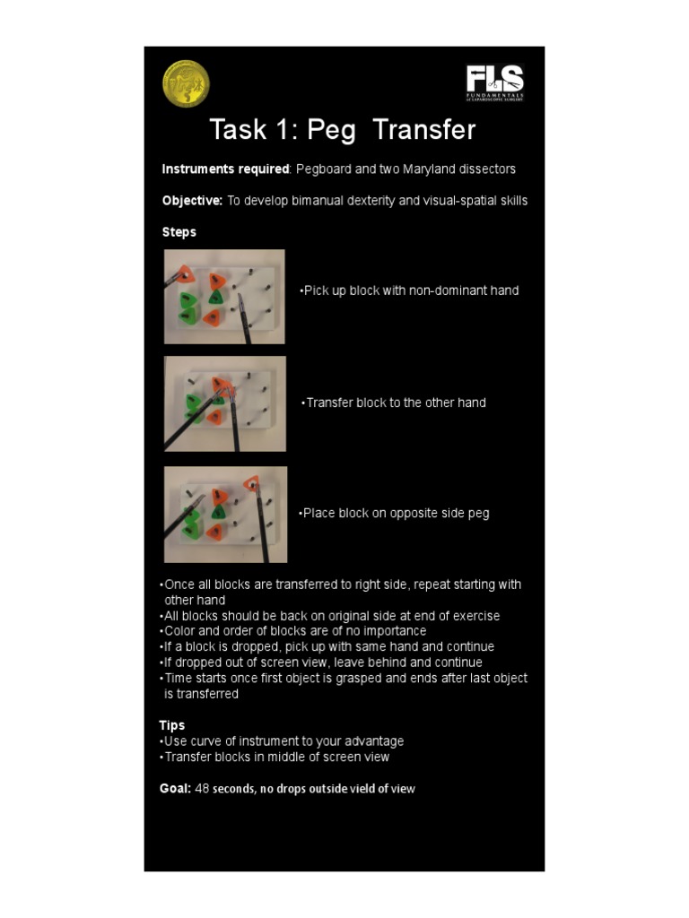 Task 1: Peg Transfer | PDF