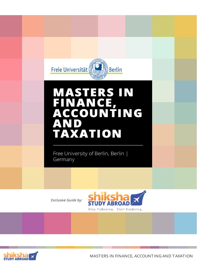 Masters in Finance Accounting and Taxation Free University of Berlin ...