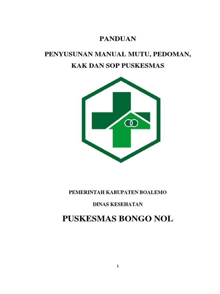 Panduan Penyusunan Pedoman, Kak, Sop Bongo Nol | PDF