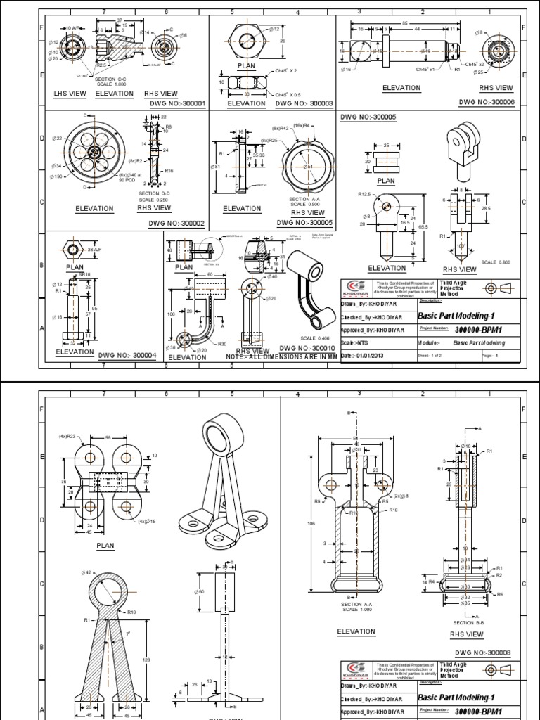 03.basic Part Modeling - 1 | PDF