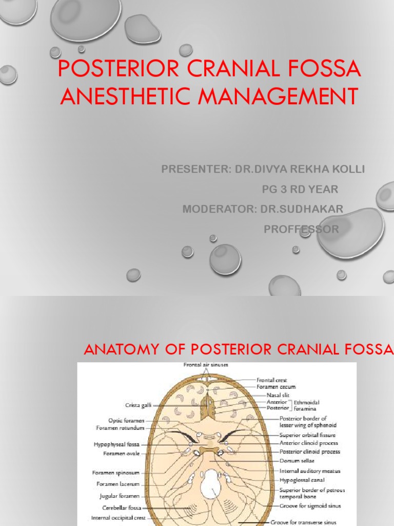 Posterior Cranial Fossa Anesthetic Management | PDF | Cardiovascular ...