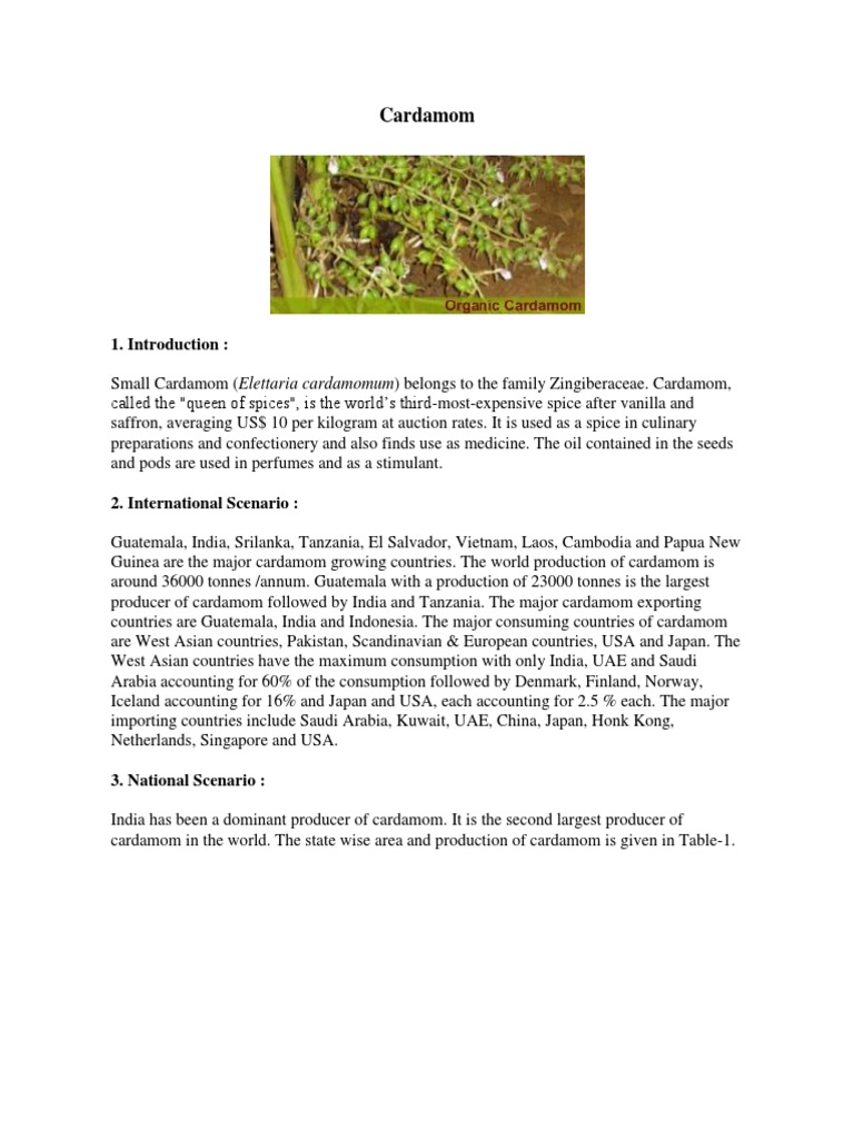 Cardamom PDF | PDF | Topsoil | Soil