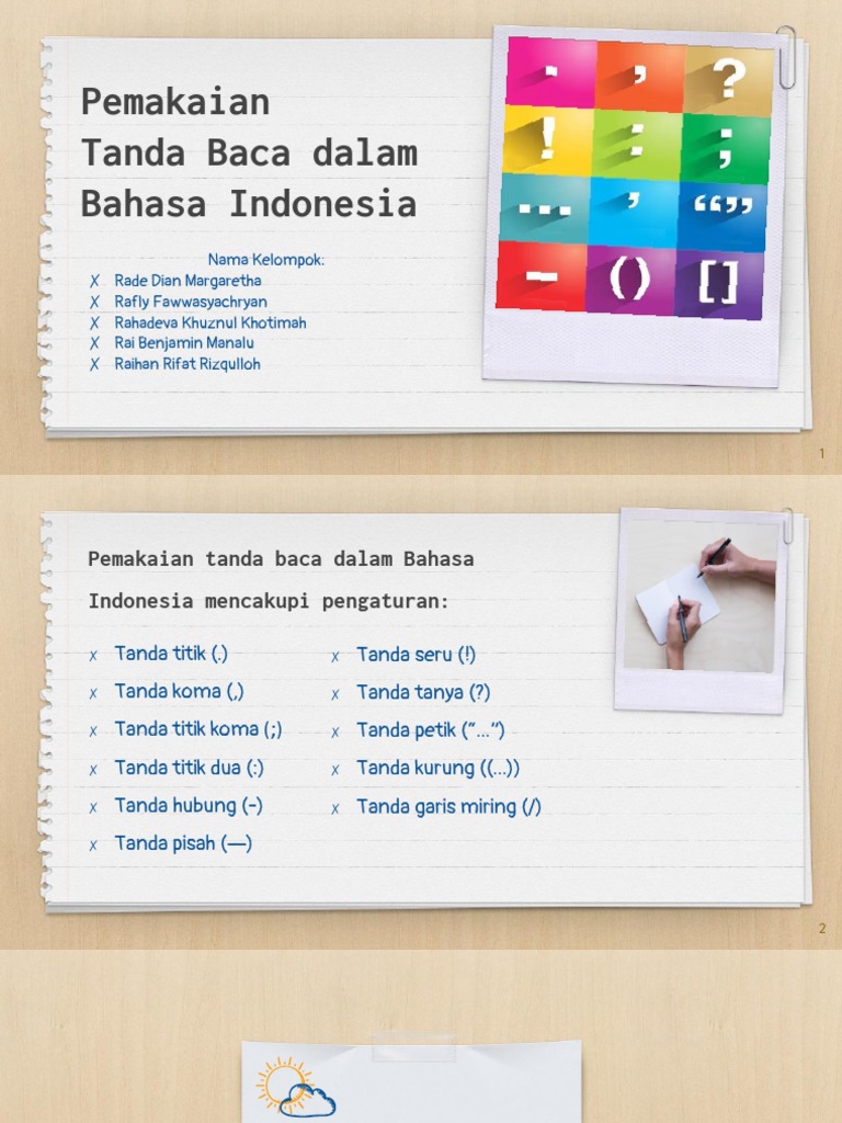 Pemakaian Tanda Baca Dalam Bahasa Indonesia | PDF