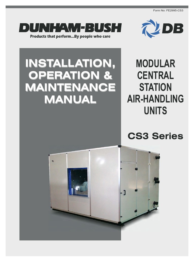 AHU Installation & Maintenance Manual | PDF | Belt (Mechanical) | Duct ...