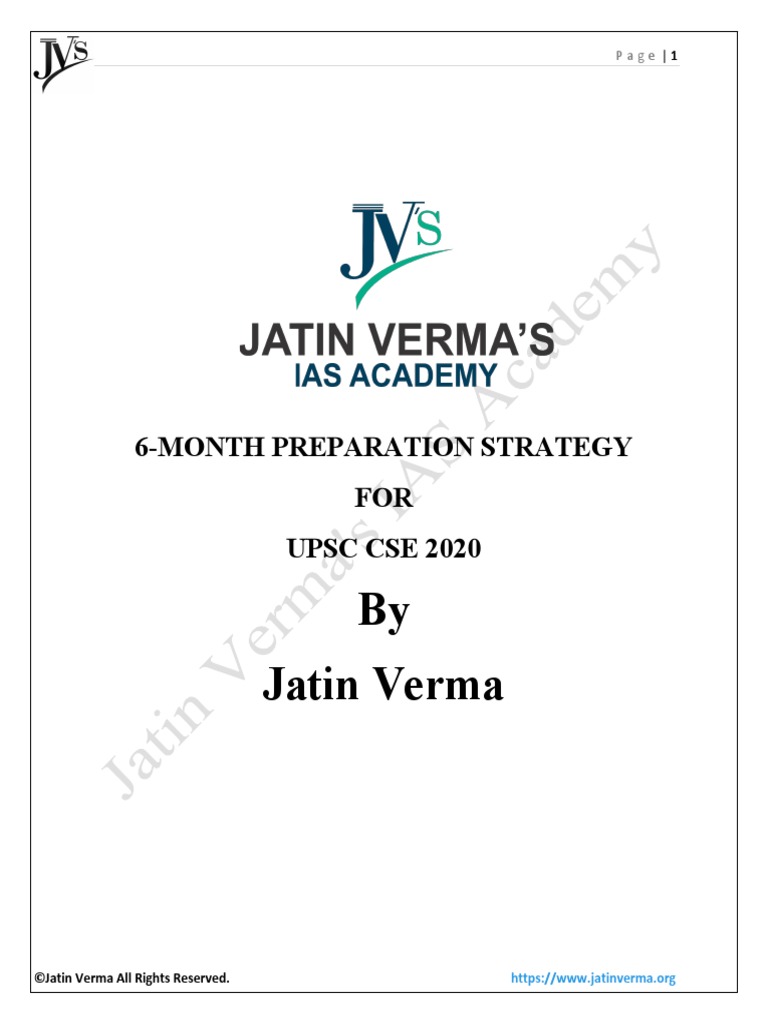 6 Month Preparation Strategy | PDF