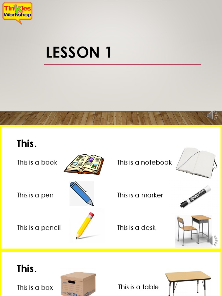 English Lesson 1 | PDF