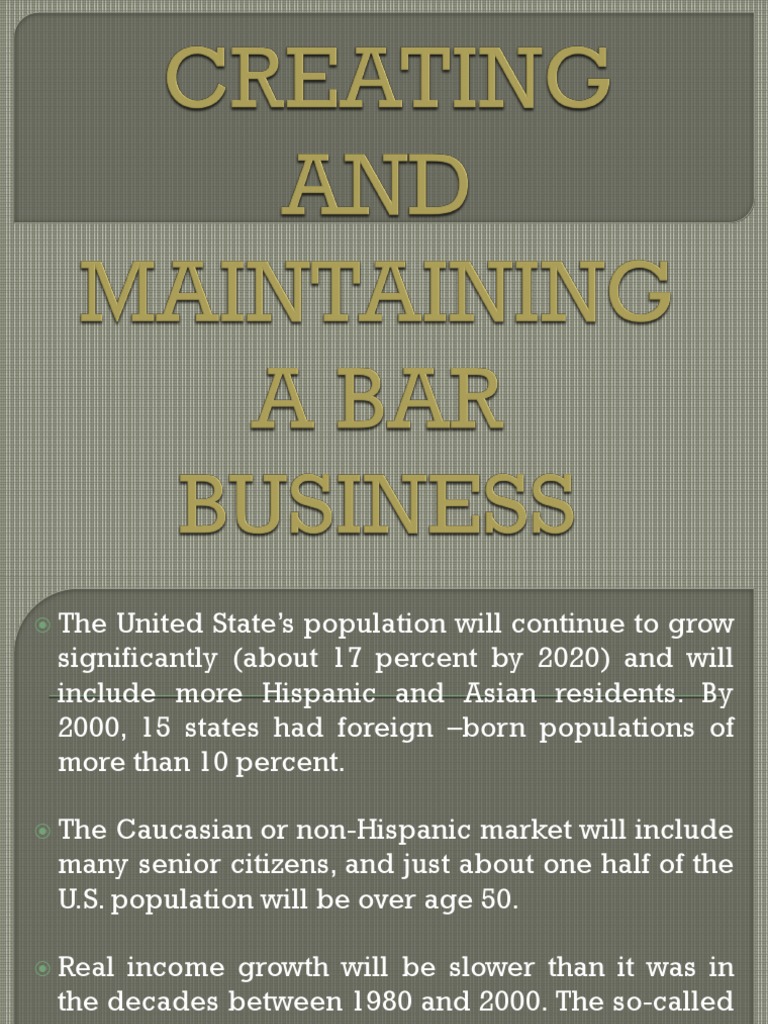 Designing a Successful Bar Business | PDF | Bar | Tavern