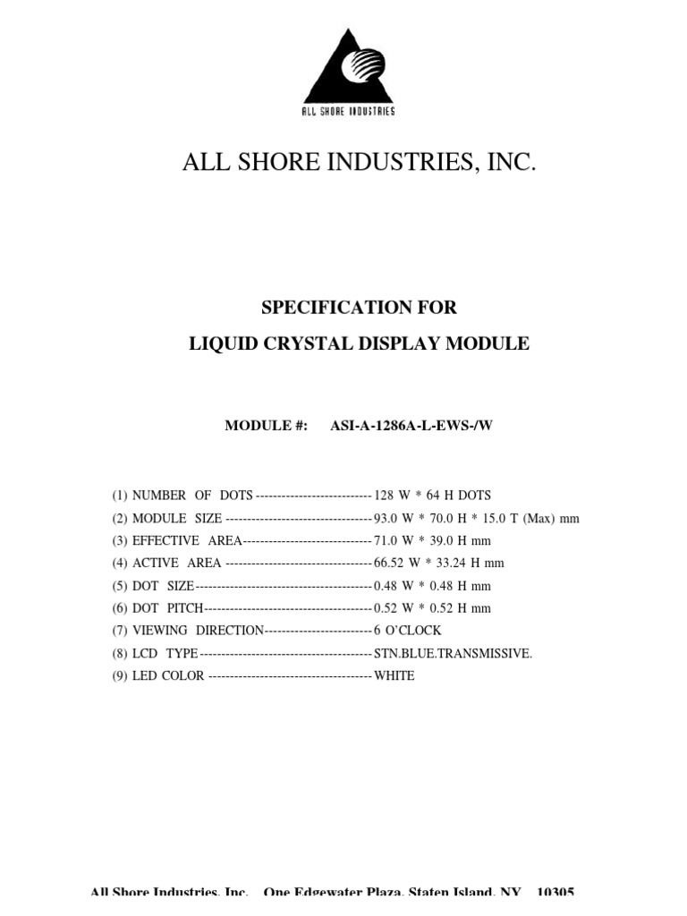 LCD Display | PDF | Liquid Crystal Display | Power Supply