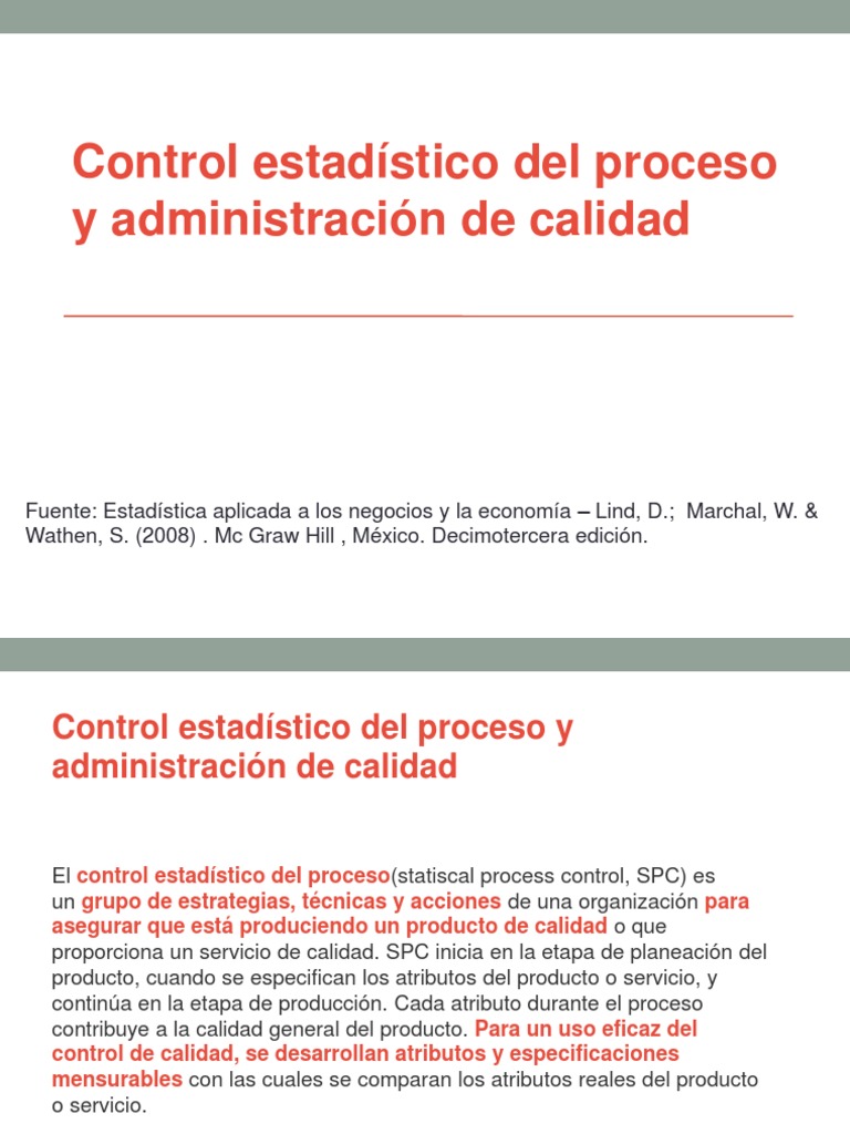 Control de calidad y mejora continua a través de tablas de control | PDF | Six Sigma