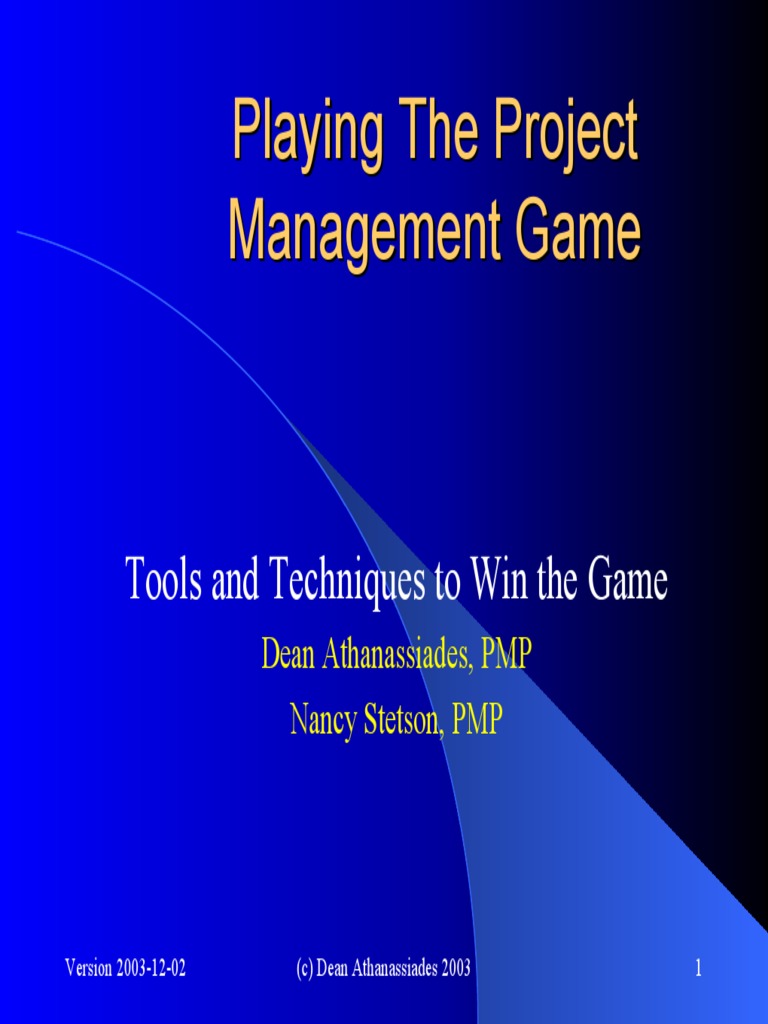 Project Management Game Techniques | PDF | Project Management | Risk ...