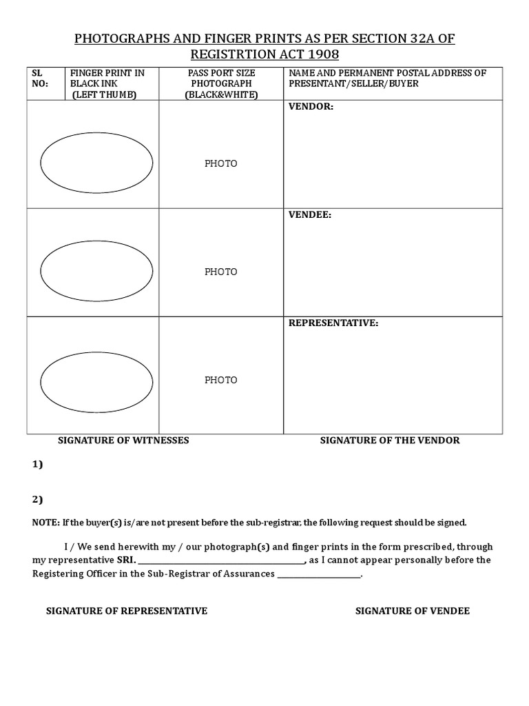 Document Title: Photographs and Fingerprints for Property Registration ...