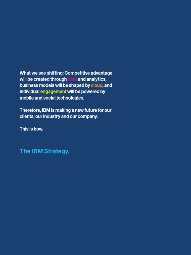 2013 Ibm Strategy | PDF | Software As A Service | Cloud Computing