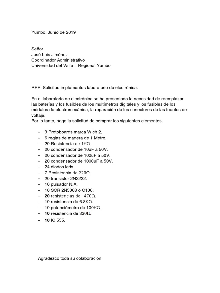 Solicitud de Compra PDF | PDF