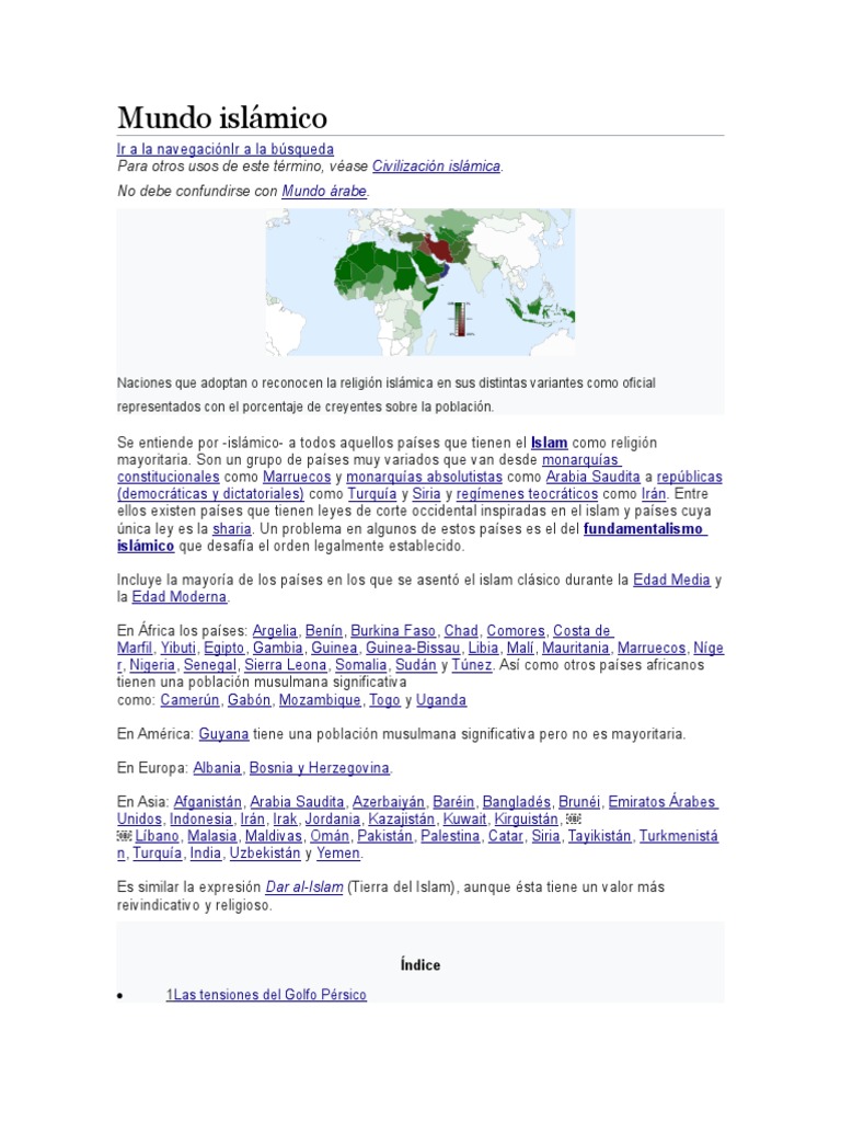 Mundo Islámico | PDF | Mundo musulmán | Relaciones internacionales