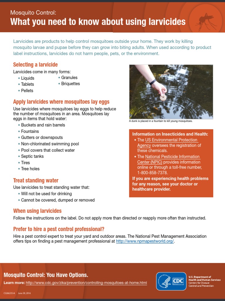 Larvicides FactSheet PDF | PDF | Pest Control | Mosquito