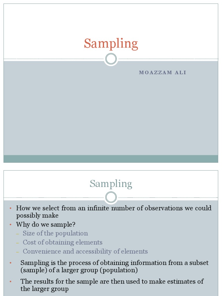 Sampling Powerpoint | PDF | Stratified Sampling | Sampling (Statistics)