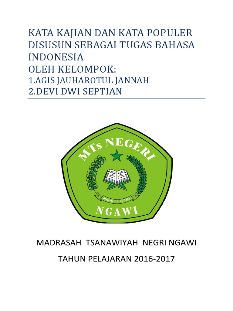 Contoh Kata Kajian dan Populer | PDF