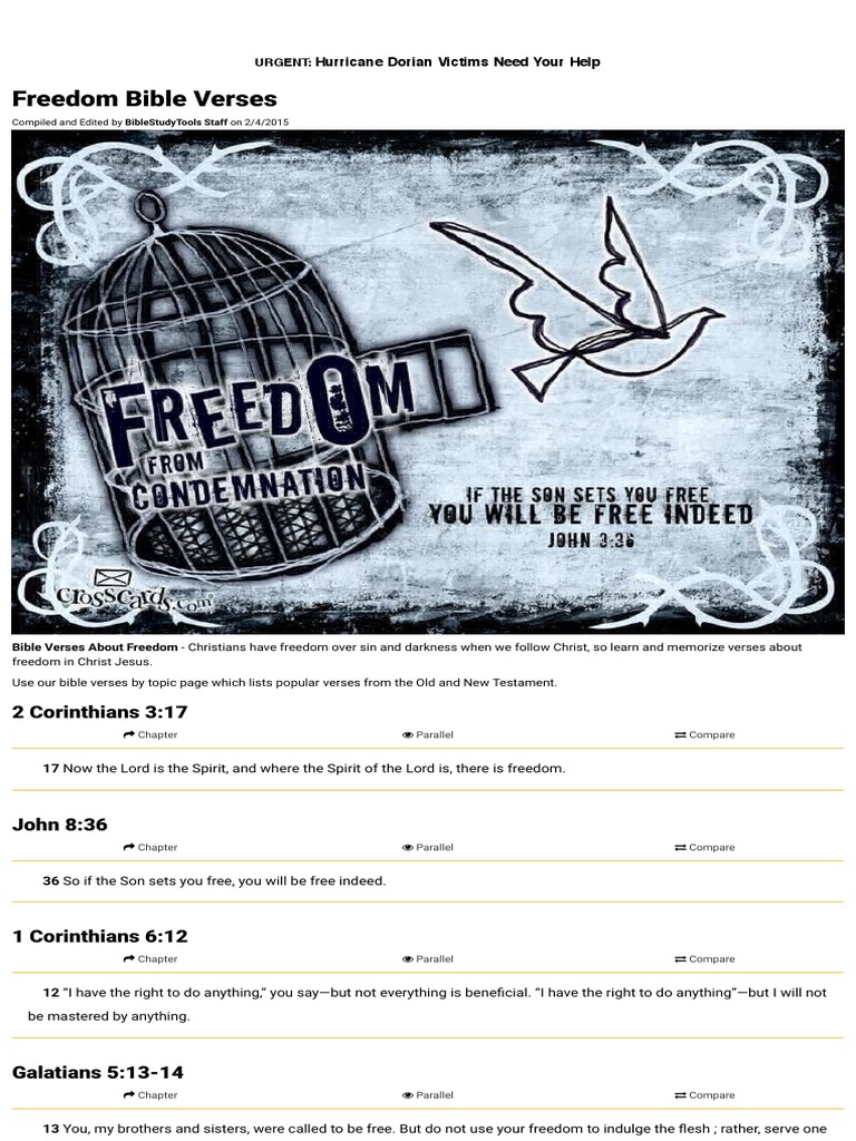 27 Top Freedom Bible Verses - Scripture About Being Free! | PDF | The ...