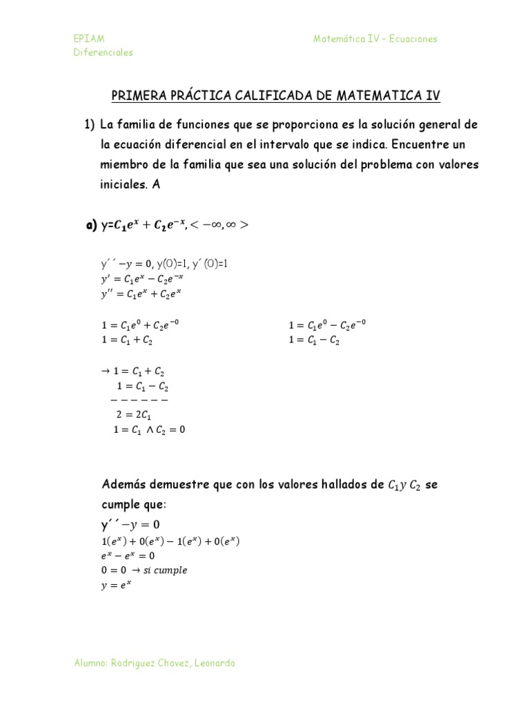 Practica 1 U2 | PDF | Ecuaciones | Integral