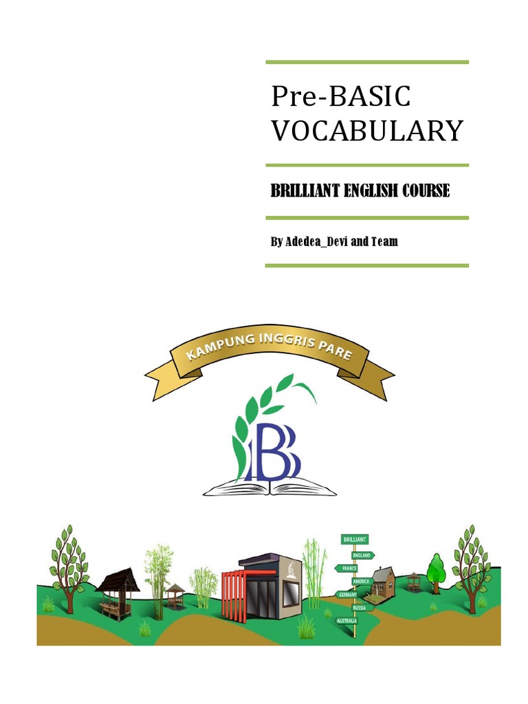 Pre-BASIC Vocabulary: Brilliant English Course | PDF | Adjective | Verb