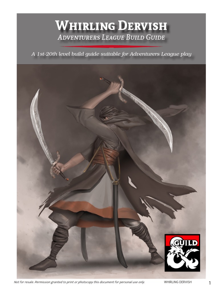 Whirling Dervish Character Build Guide | PDF | Dungeons & Dragons ...
