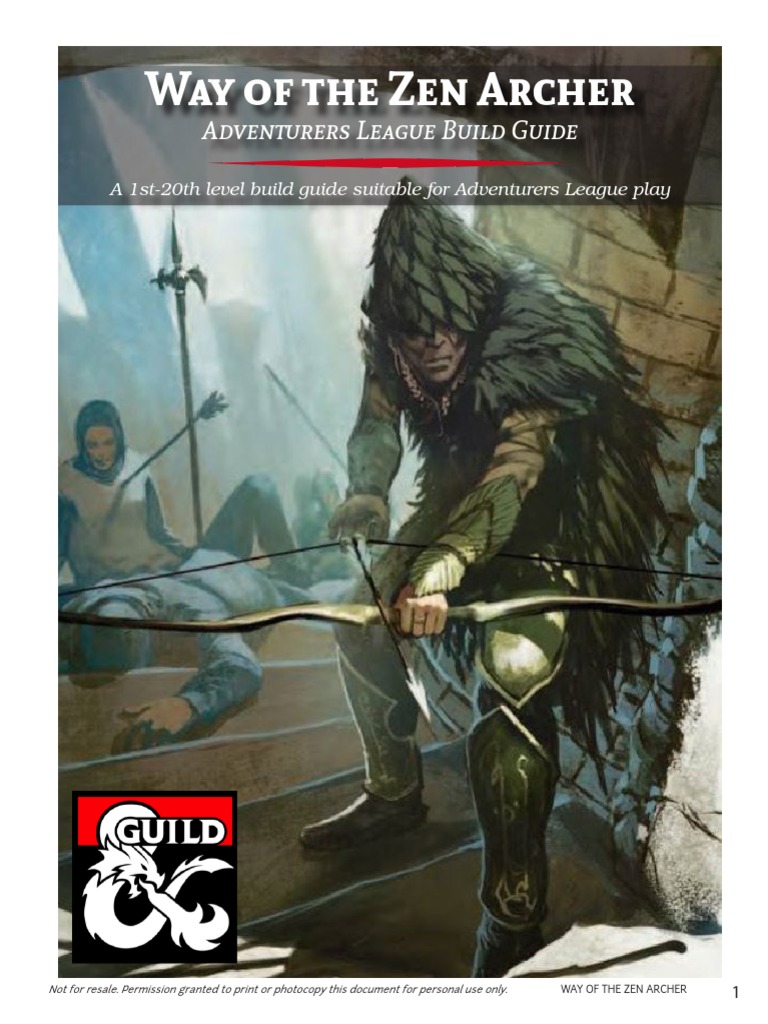 Way of The Zen Archer Character Build Guide | PDF | Dungeons & Dragons ...