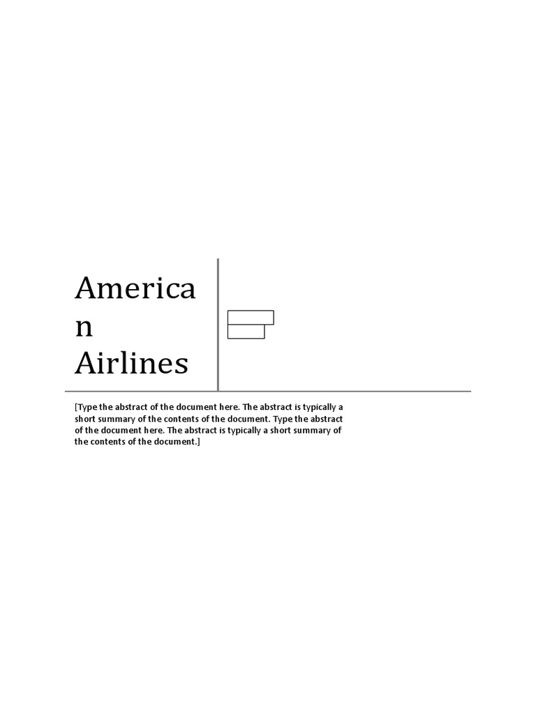 American Airlines | PDF | Airlines | American Airlines