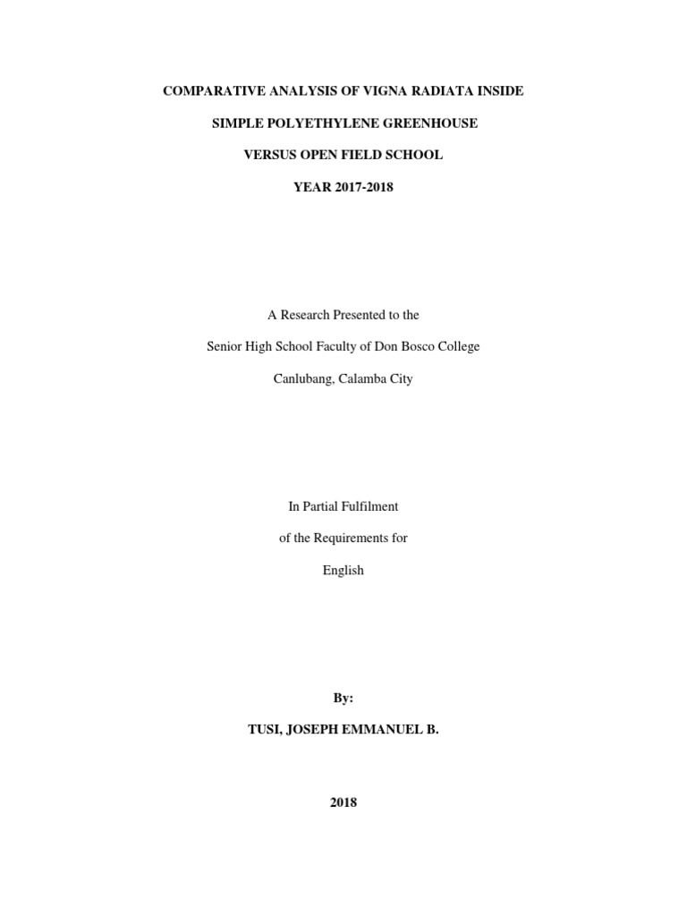 Sample Research For STEM | PDF | Legume | Bean