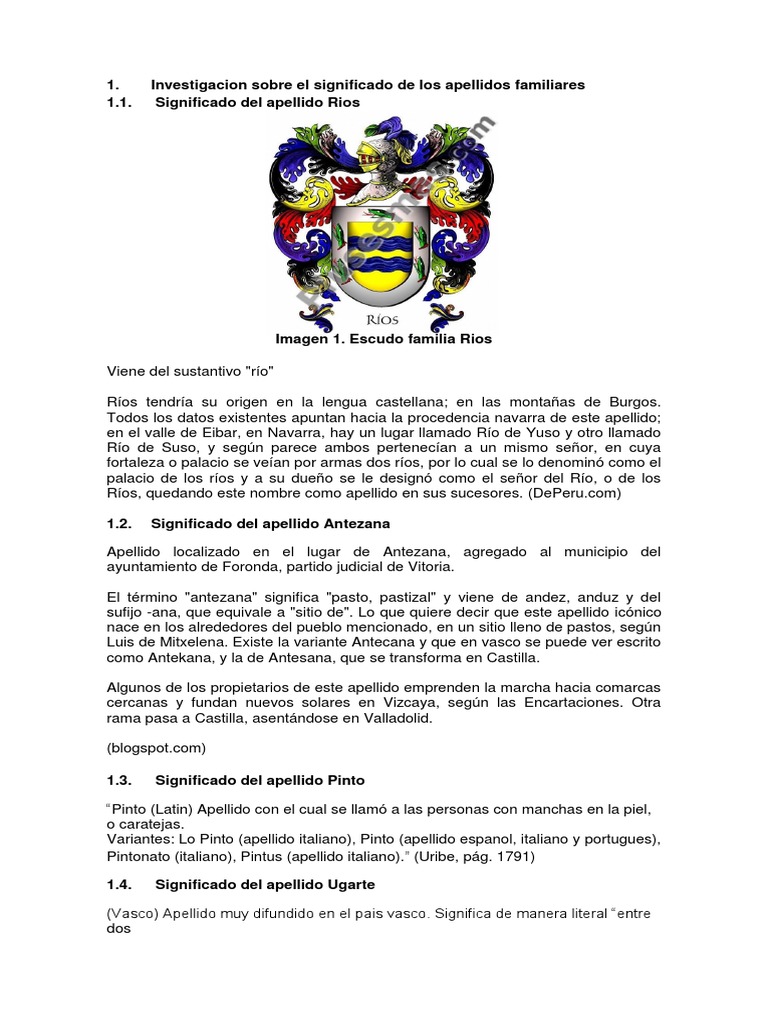 Análisis del significado y orígenes de diez apellidos familiares ...
