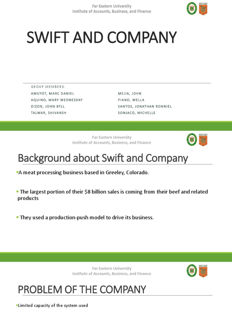Solutions for Swift & Company's Growth | PDF | Business | Economies