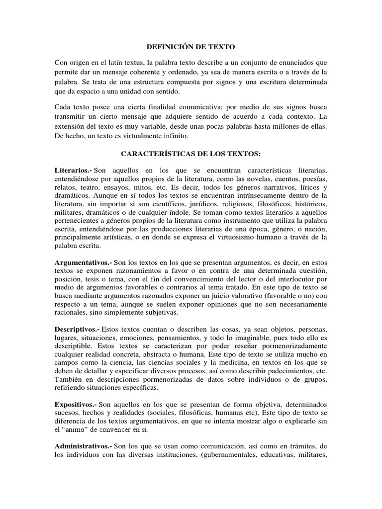 Definición de Texto | PDF | Ciencia cognitiva | Science