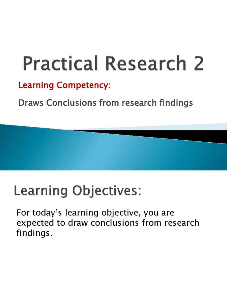 Drawing Effective Conclusions from Research Findings | PDF | Learning ...