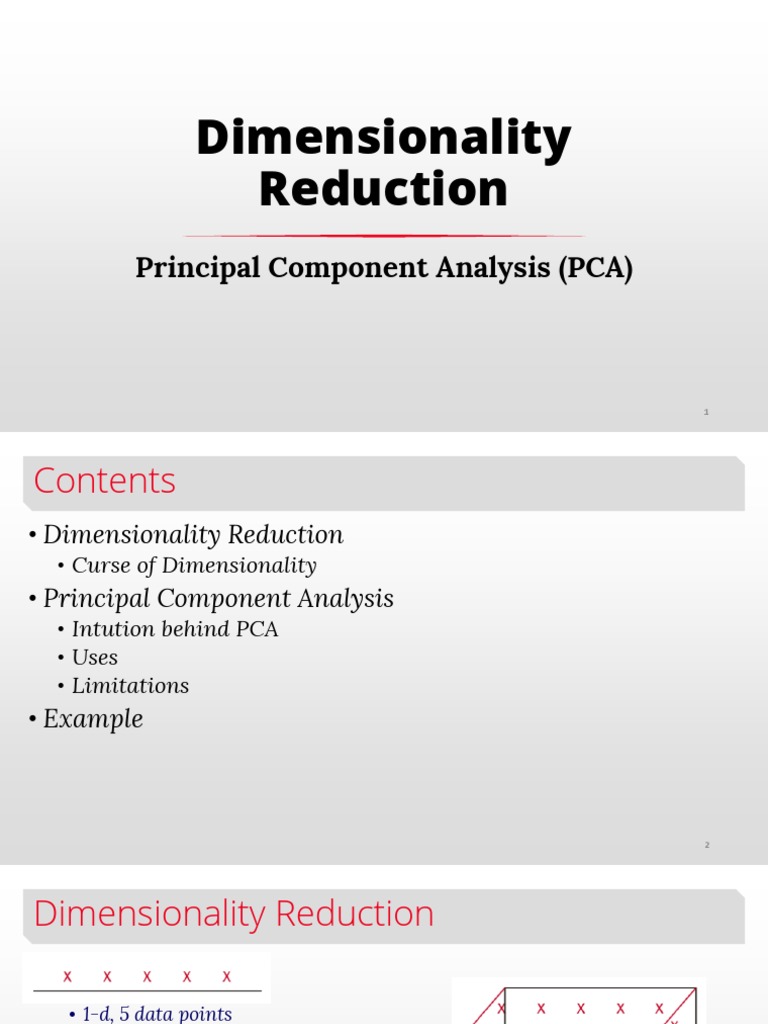 Dimensionality Reduction: Principal Component Analysis (PCA) | PDF ...
