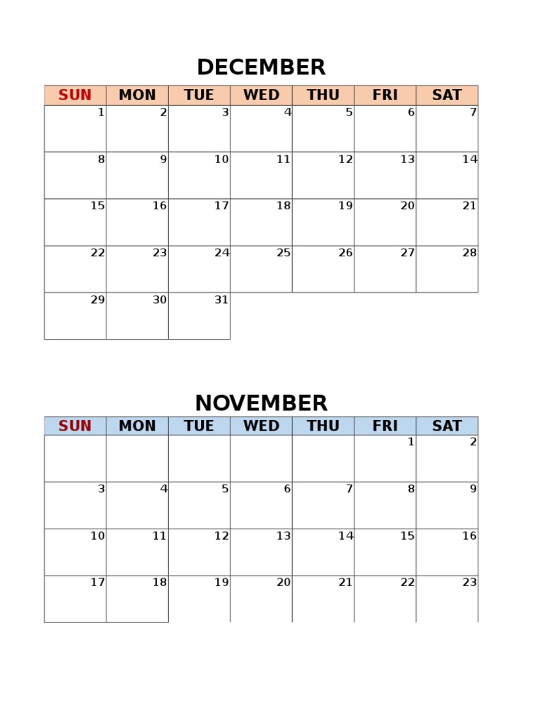 Calendar Planner OCT - DEC | PDF