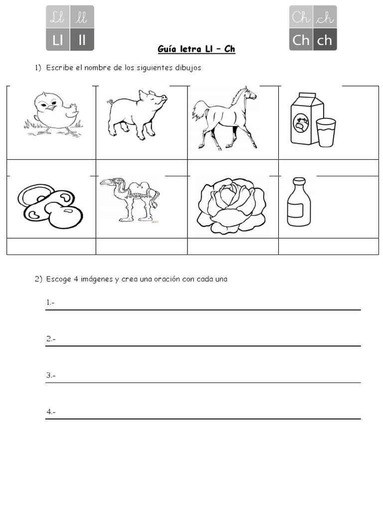 Guía Letra LL CH | PDF | Arte