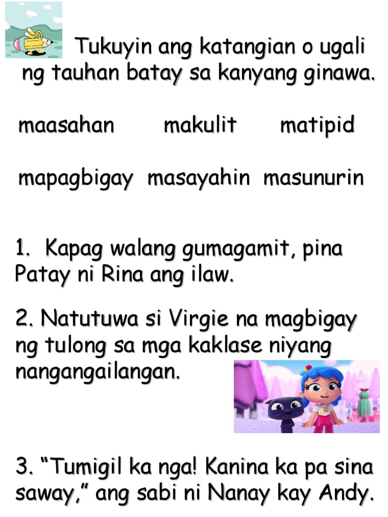 Katangian NG Tauhan | PDF