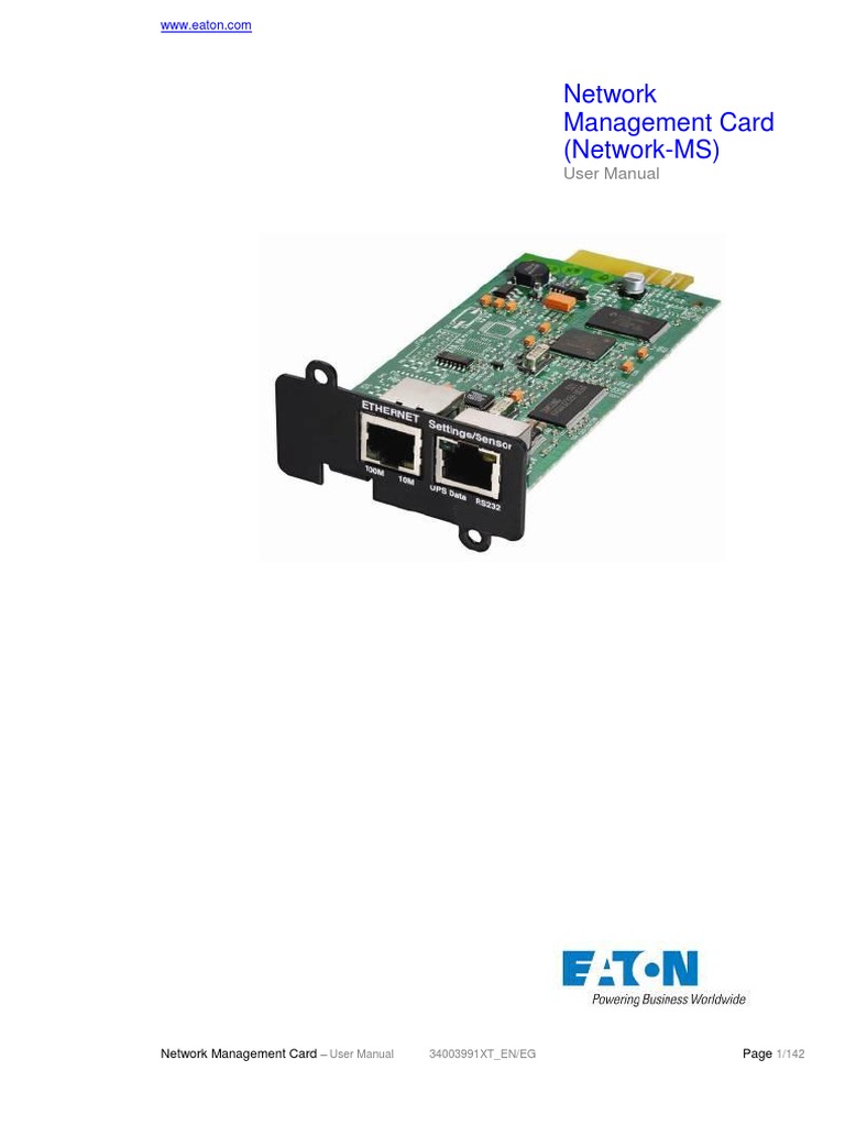 Eaton Network Card Ms User Guide Manual | PDF | Transport Layer ...