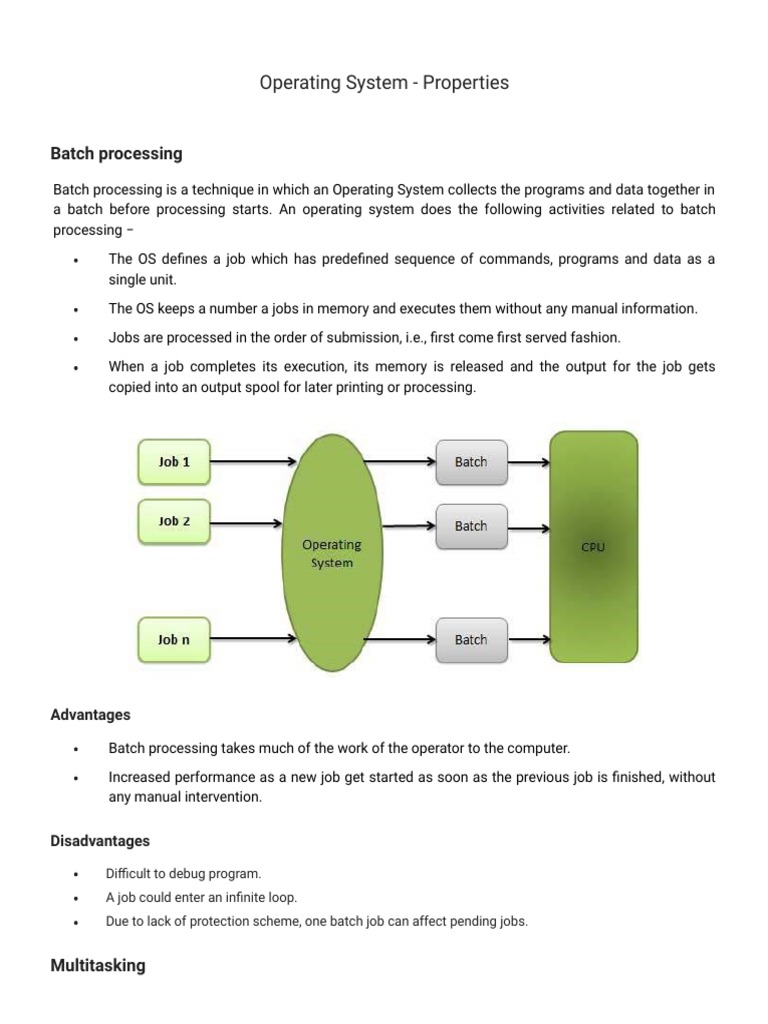 Operating System - Properties - Tutorialspoint | PDF | Process ...