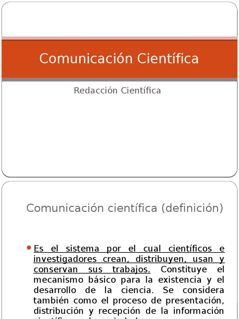 Comunicacion Cientifica Pdf Comunicación Conceptos Psicologicos