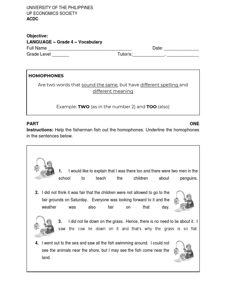Grade 4 Worksheet | PDF | Linguistics | Semiotics
