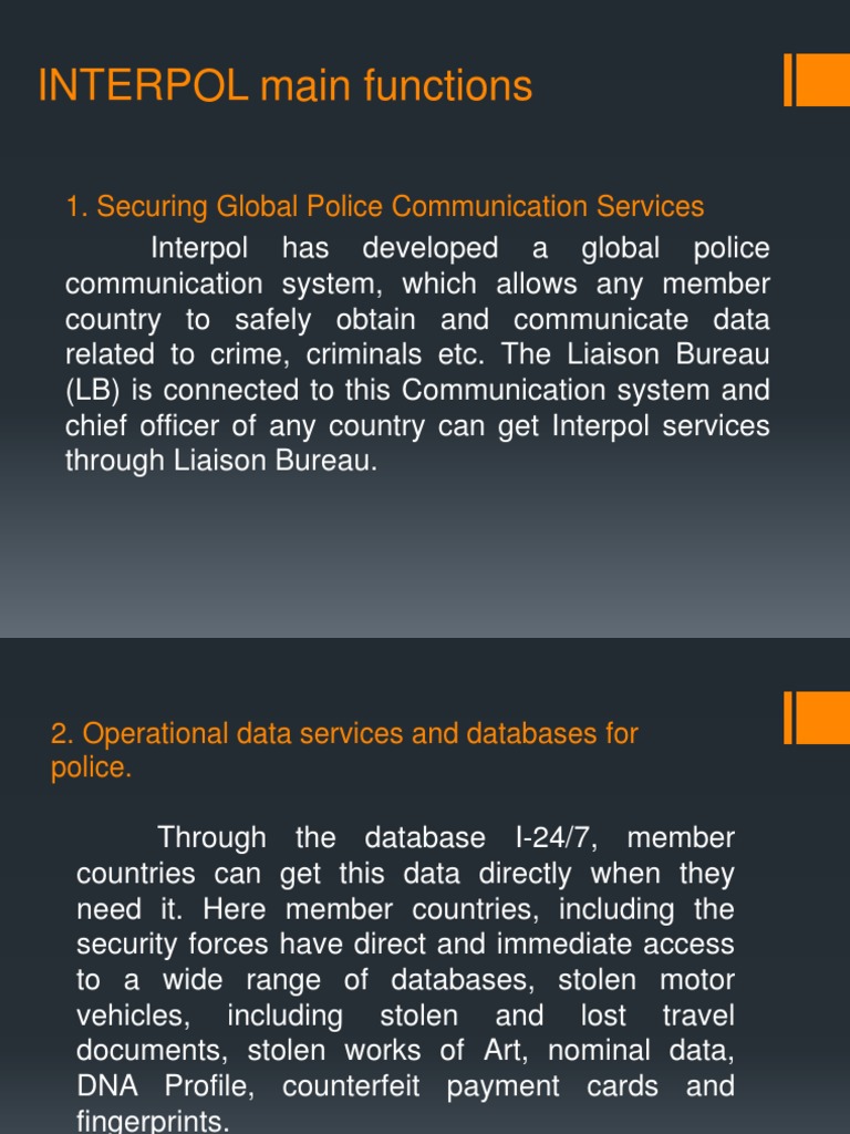 Key Functions of INTERPOL Explained | PDF | Politics | Social Science