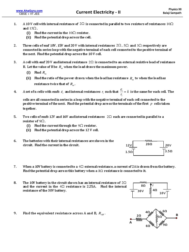 Resistor Techniques Worksheet - Ahaguru Date 12.0819 | PDF | Series And ...