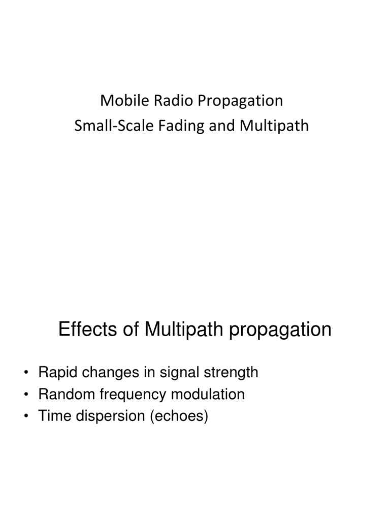 Mobile Radio Propagation Small-Scale Fading and Multipath | PDF | Bandwidth (Signal Processing ...