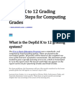 Sample Computation of Grades | PDF
