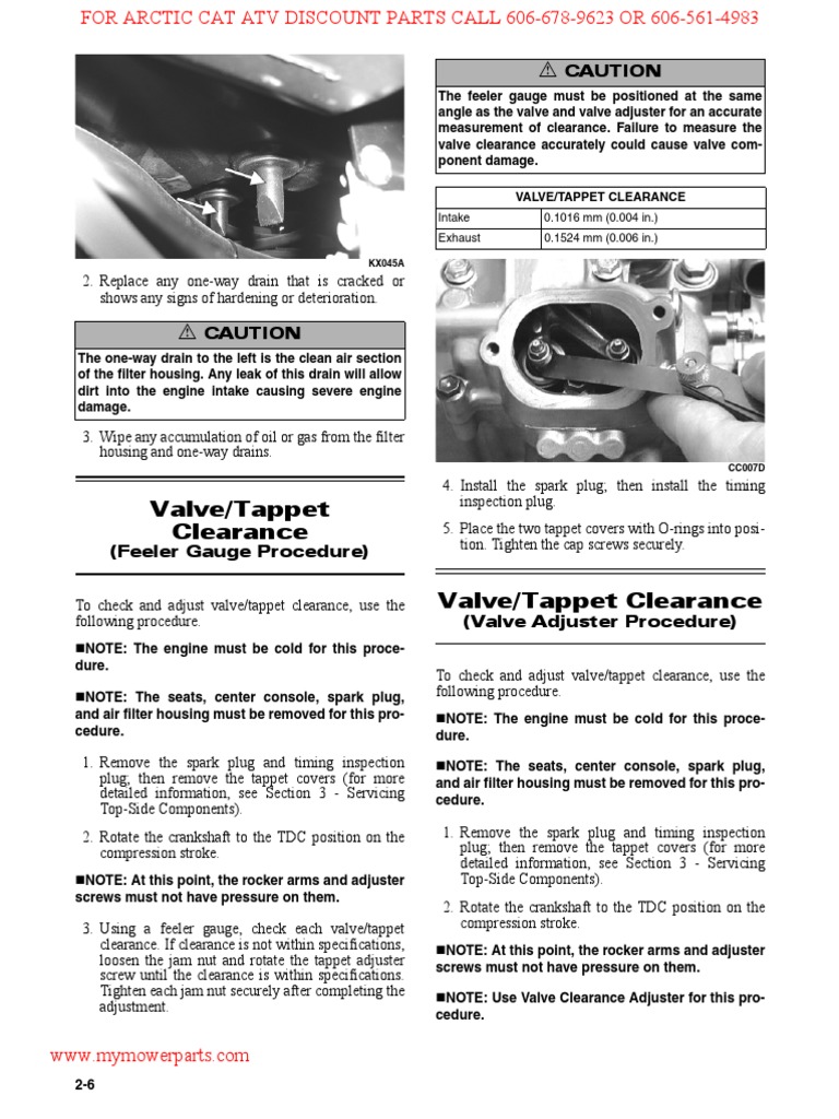 Tappet Clearance Adjustment Guide | PDF | Propulsion | Engine Technology