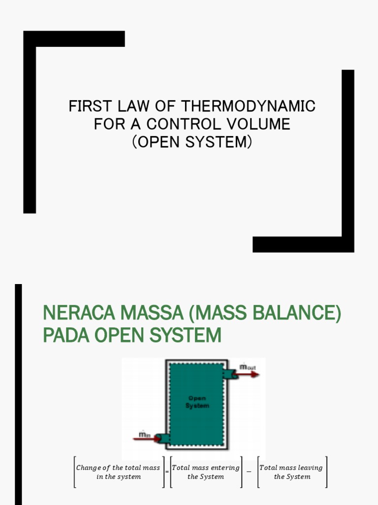 First Law of Thermodynamic in Open System | PDF | Heat Transfer | Steam