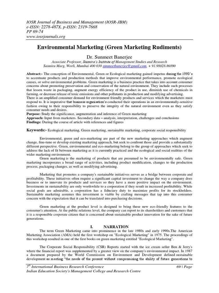 Green Marketing: Trends and Challenges | PDF | Marketing | Business